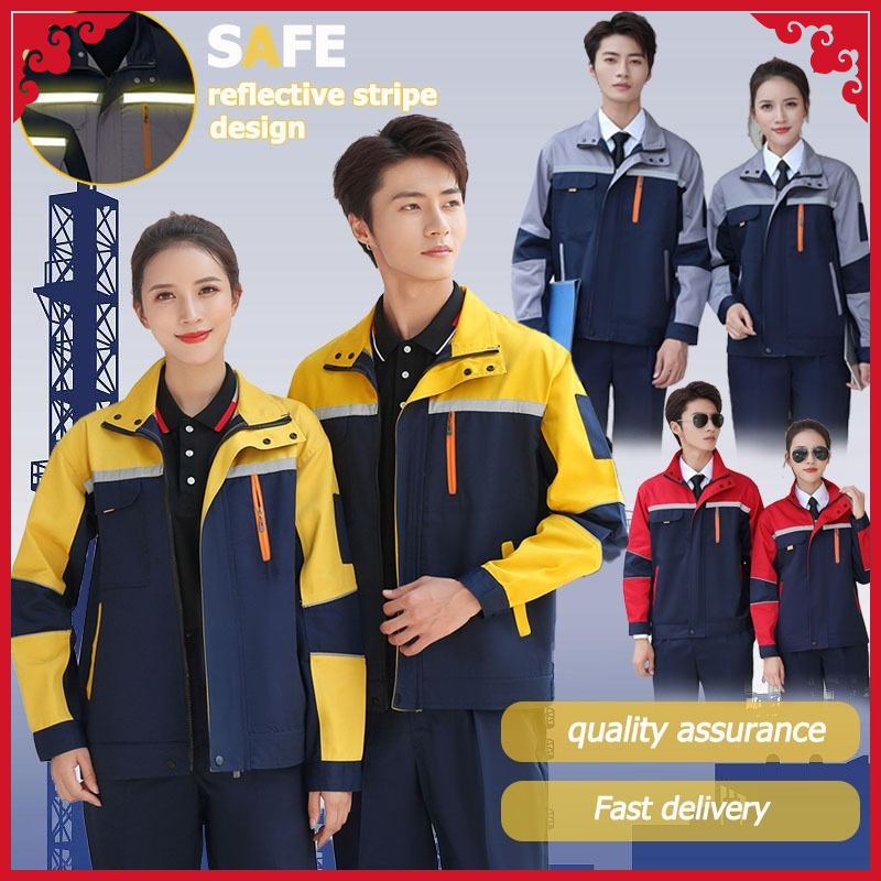 【Unisex】 PPE Safety Work Jacket Coverall Suit Men Women Tectionclothing ...