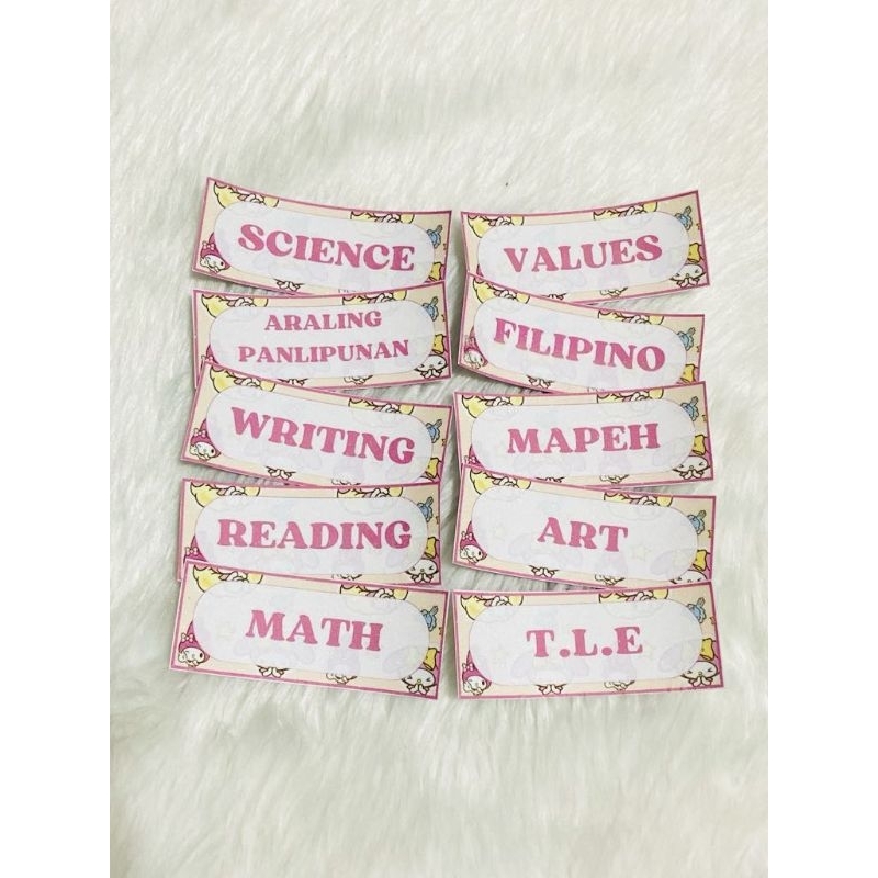 Notebook Sticker Subject Label and Name | Shopee Philippines