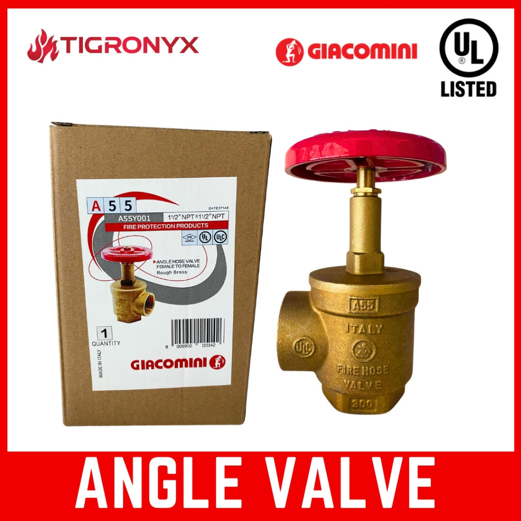 Angle Valve 1-1/2" Giacomini - UL Listed | Shopee Philippines