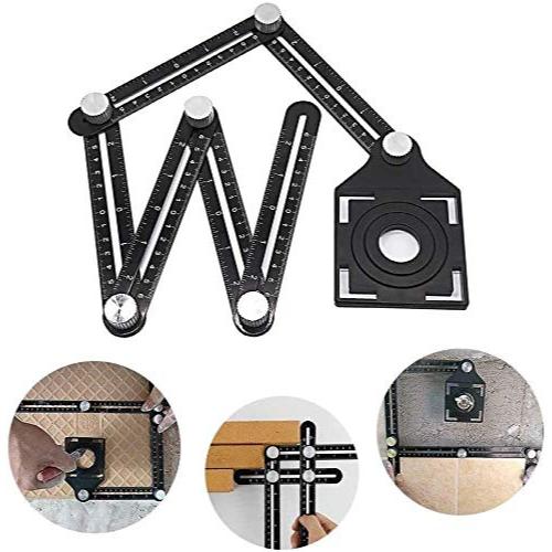 Universal Multi-Angle Aluminum Measuring Ruler 6 Segments Ceramic Tile ...