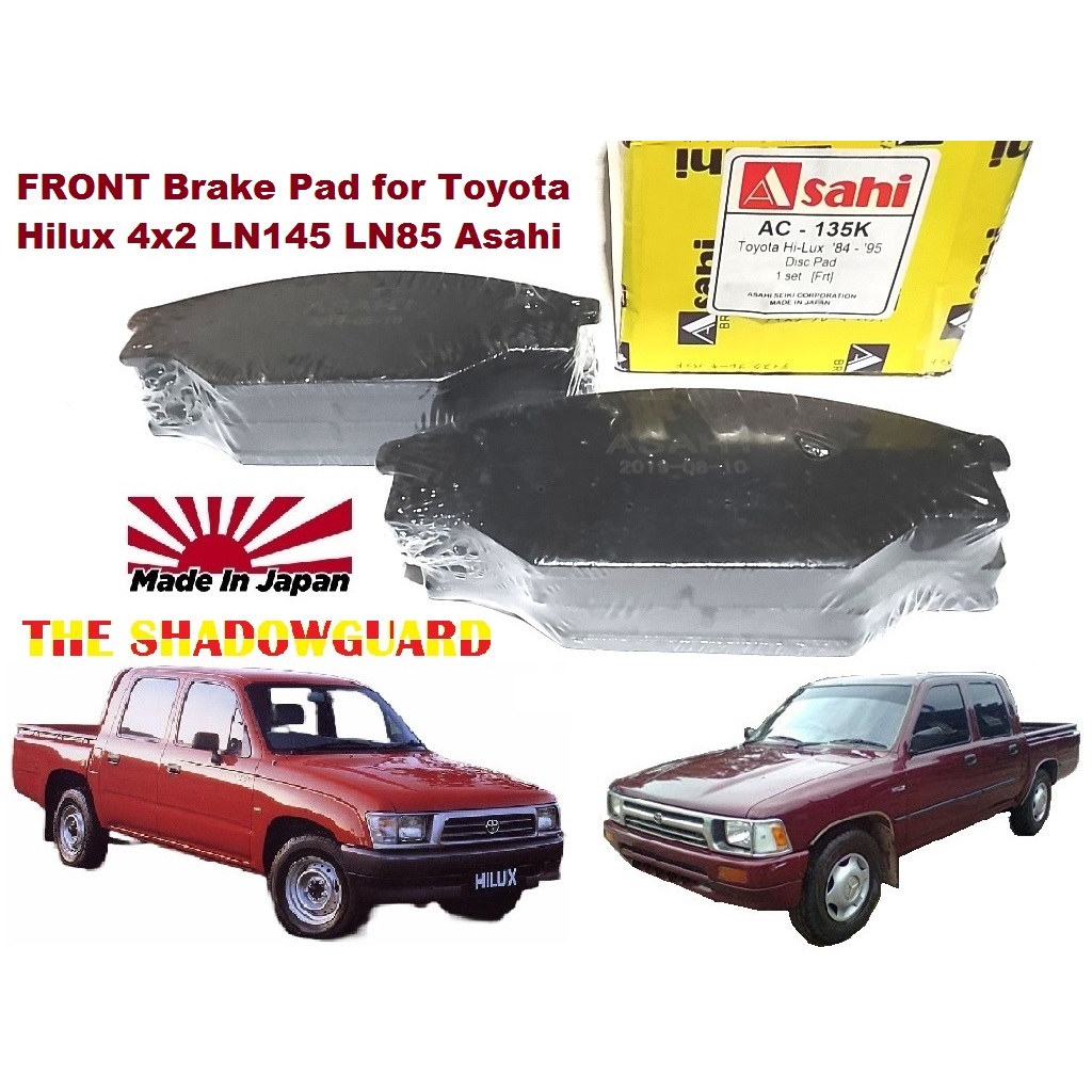 FRONT Brake Pad for Toyota Hilux 4x2 LN145 LN85 Asahi Made In Japan ...