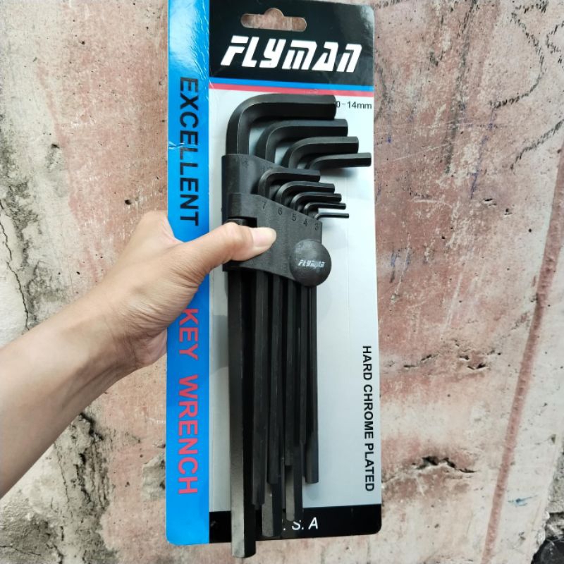 9pcs ALLEN WRENCH BIG SET FLYMAN ORIGINAL | Shopee Philippines