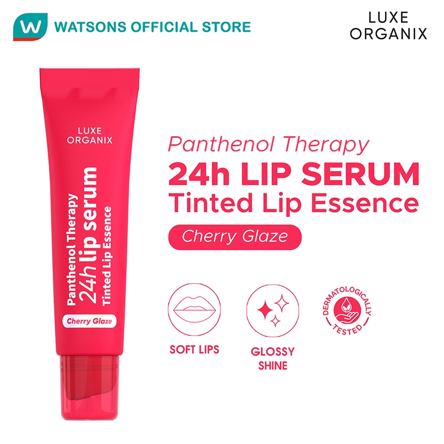 LUXE ORGANIX Panthenol Therapy 24H Lip Serum Tinted Lip Essence Cherry Glaze 10g | Shopee ...