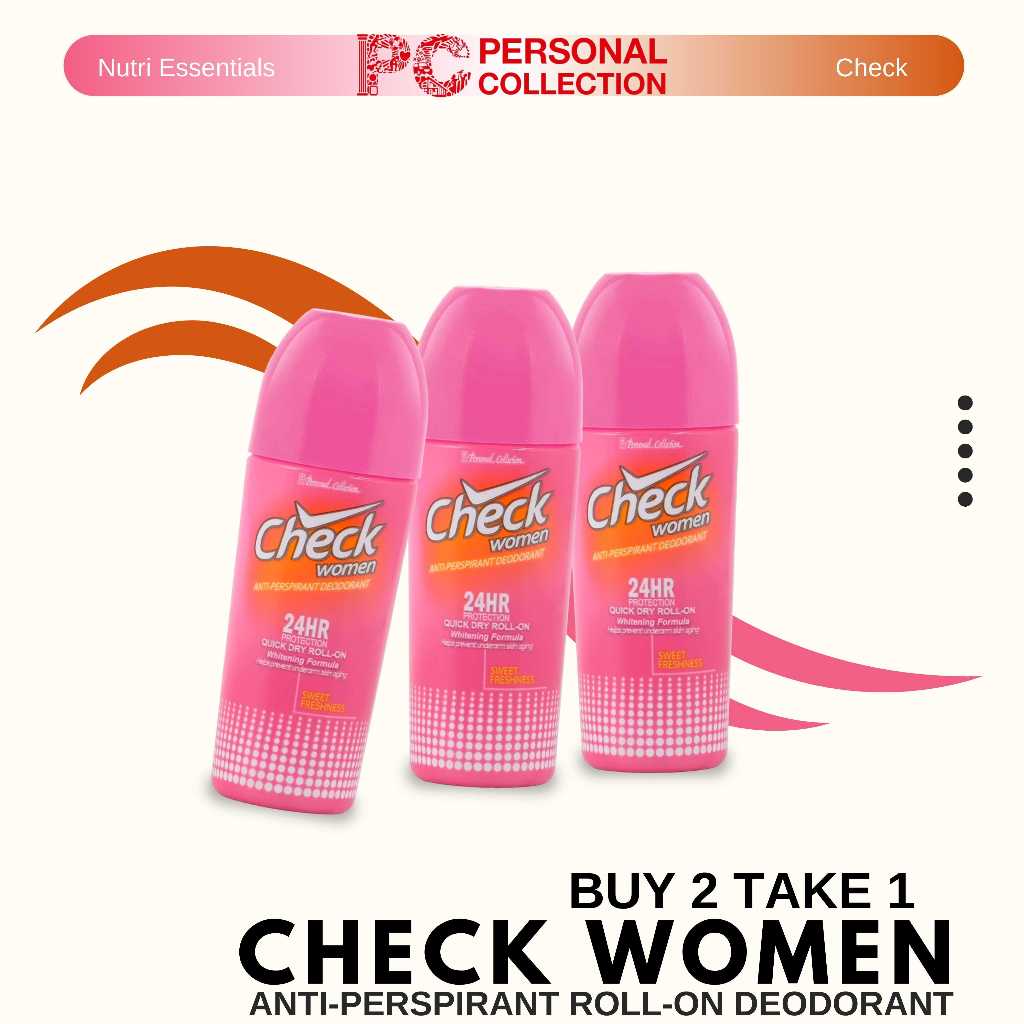 Personal Collection Check Women Anti-Perspirant Roll-On Deodorant 50ml ...