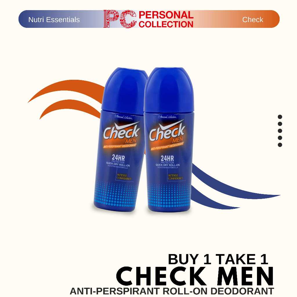 Buy 1 Take 1 Personal Collection Check Men Anti-Perspirant Roll-On ...