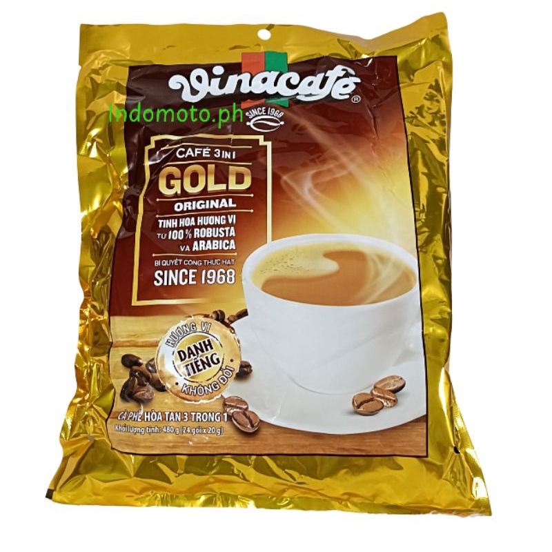 VINACAFE 3-in-1 GOLD Original Essential Flavor 100% ROBUSTA VA ARABICA ...