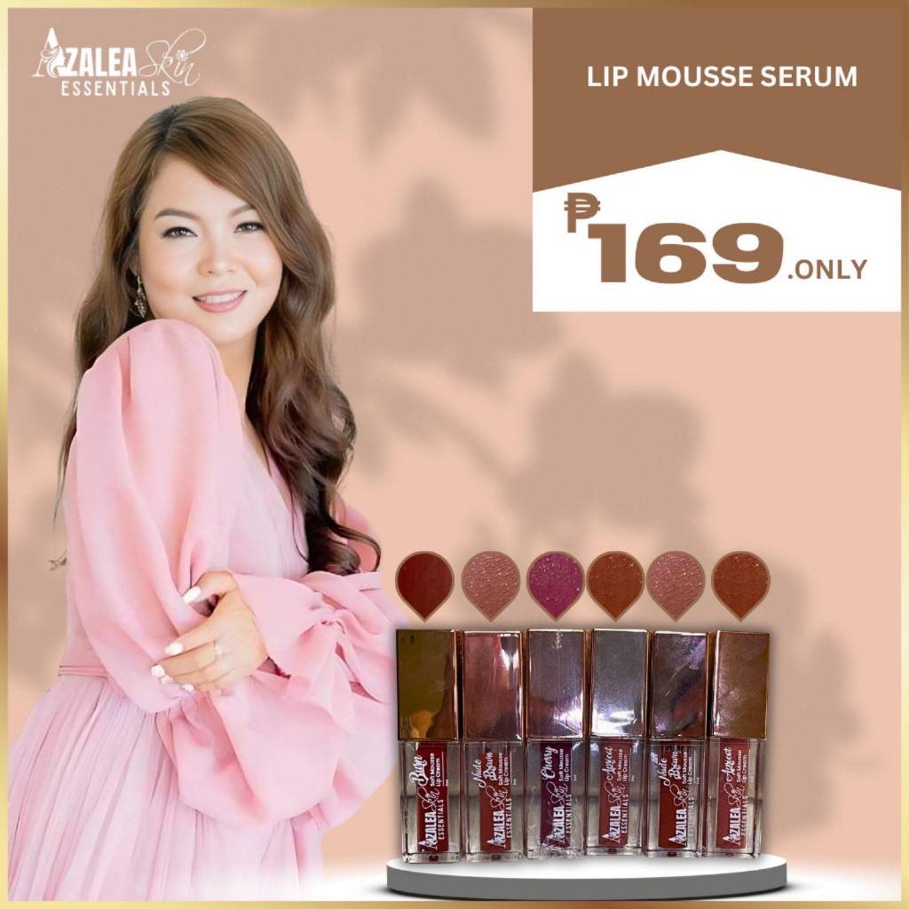 Azalea Lip Mousse Serum Nude Matte Lip Tint Long Lasting Waterproof Non-stick Lip Tint | Shopee ...