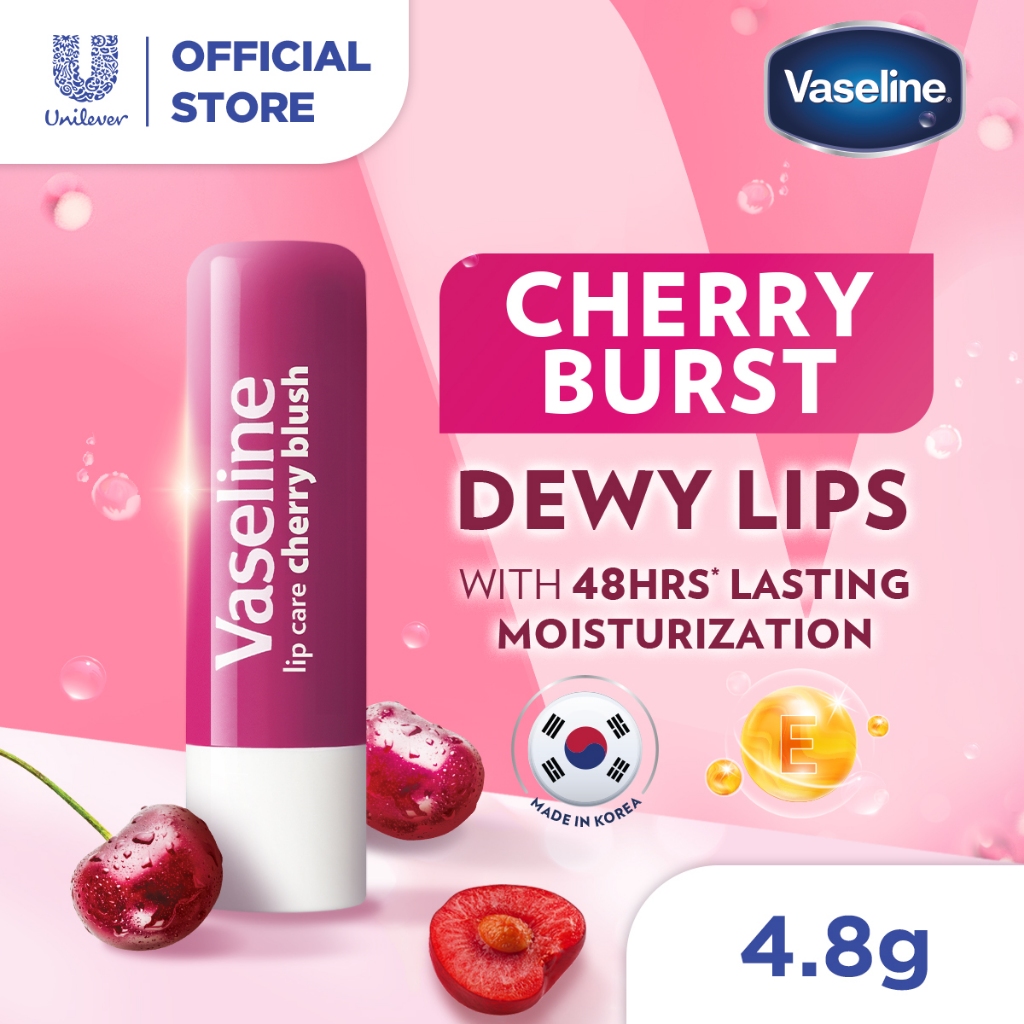 Vaseline Lip Cherry Blush Lip Balm Stick 4.8G | Shopee Philippines