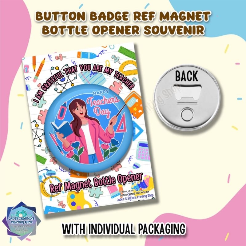 Button Pin / Button Ref Magnet / Button Badge Magnet Bottle Opener for ...