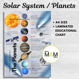LAMINATED SOLAR SYSTEM CHARTS | A4 SIZE | EDUCATIONAL PLANETS/SOLAR ...