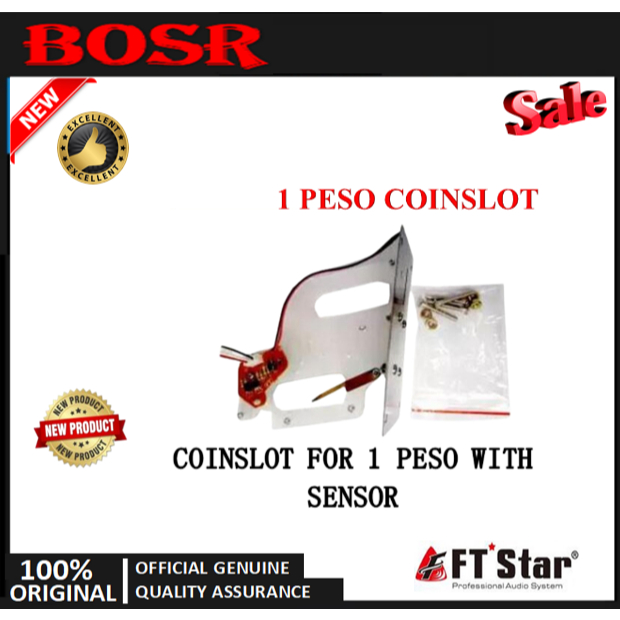 Coin Slot for 1 Peso with Sensor and Screws For Pisonet & Ar | Shopee ...