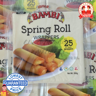 Bambi Spring Roll Wrapper 25 pcs Big 8" x 8" lumpia wrapper | Shopee ...