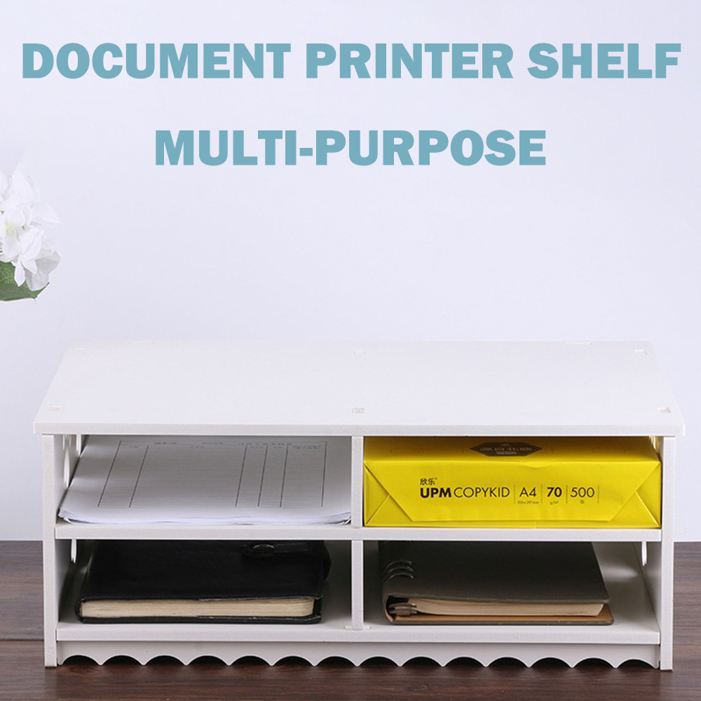 Printer Rack Desktop File Storage Multifunctional Printer Shelf Desk ...