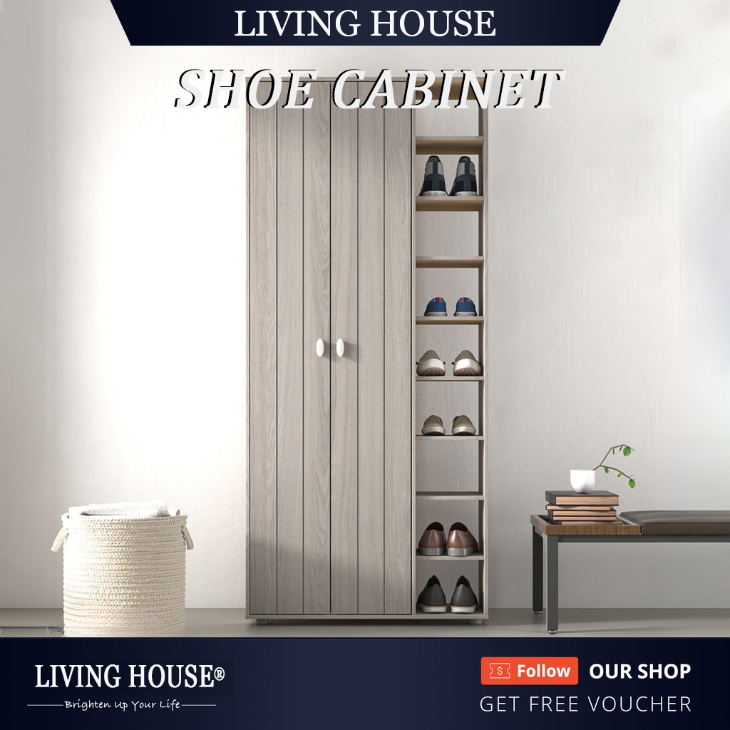 LIVING Shoe Cabinet With 2 Door Open Storage | Shopee Philippines