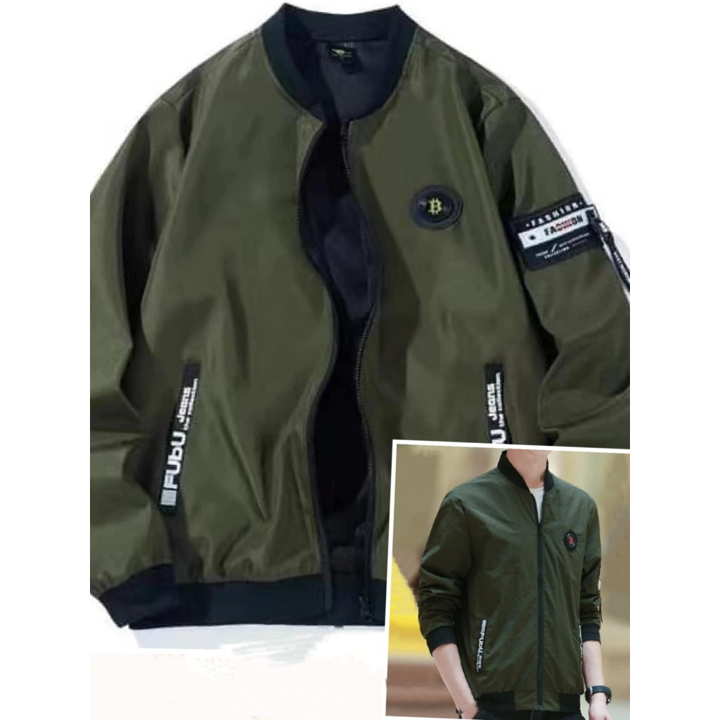 Millenial Trendy Bomber Jocket Waterproof With Pocket{M-3xl} | Shopee ...