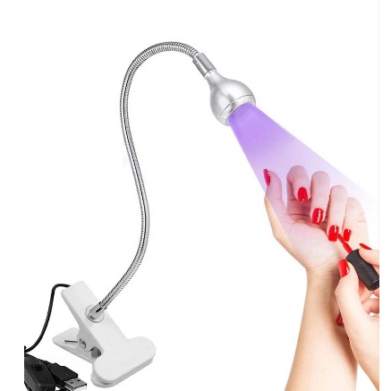 USB LED Clip Lamp Money Detect Light UV Light Nail Dryer Violet Light ...