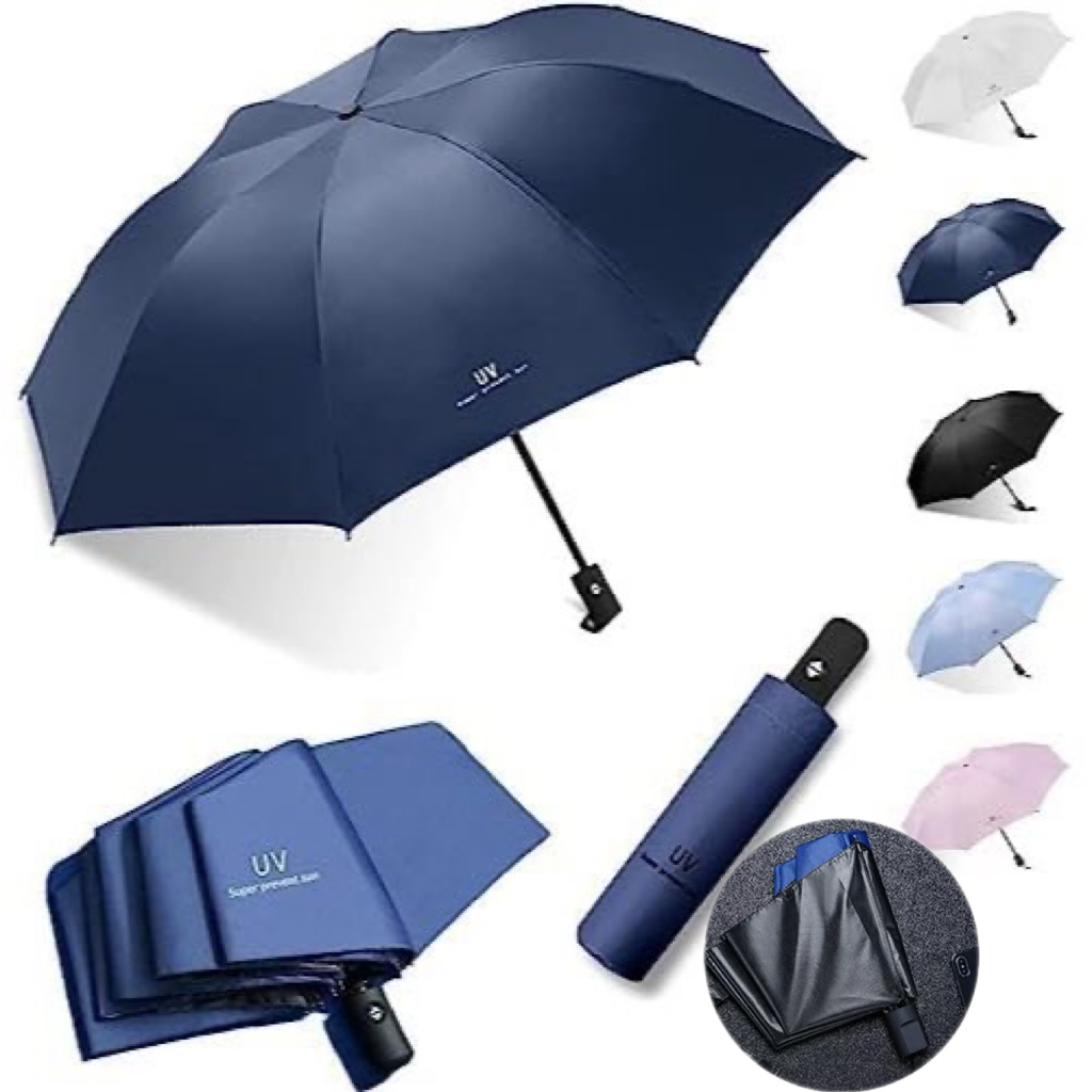 Automatic black plastic umbrella sun protection UV umbrella simple ...