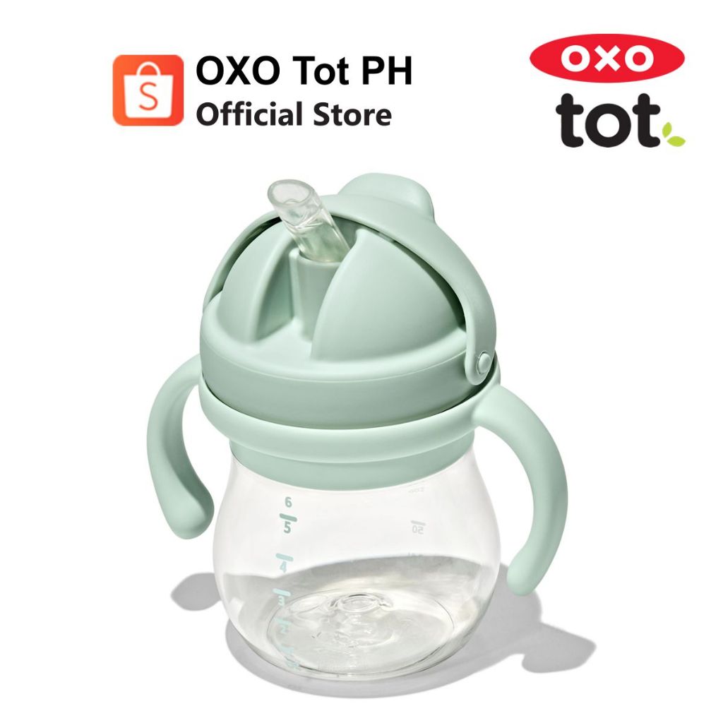 OXO Tot Grow Sippy Straw Cup w/ Handles - 6 oz ( oxotot baby infant ...