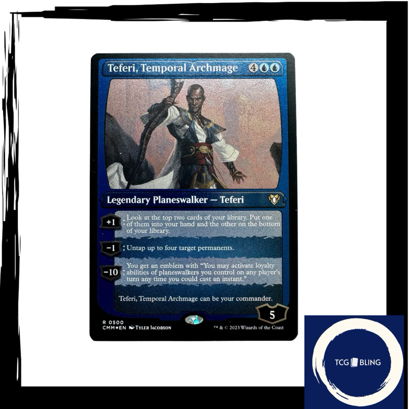 Teferi, Temporal Archmage MTG - CMM (FOIL ETCHED) | Shopee Philippines