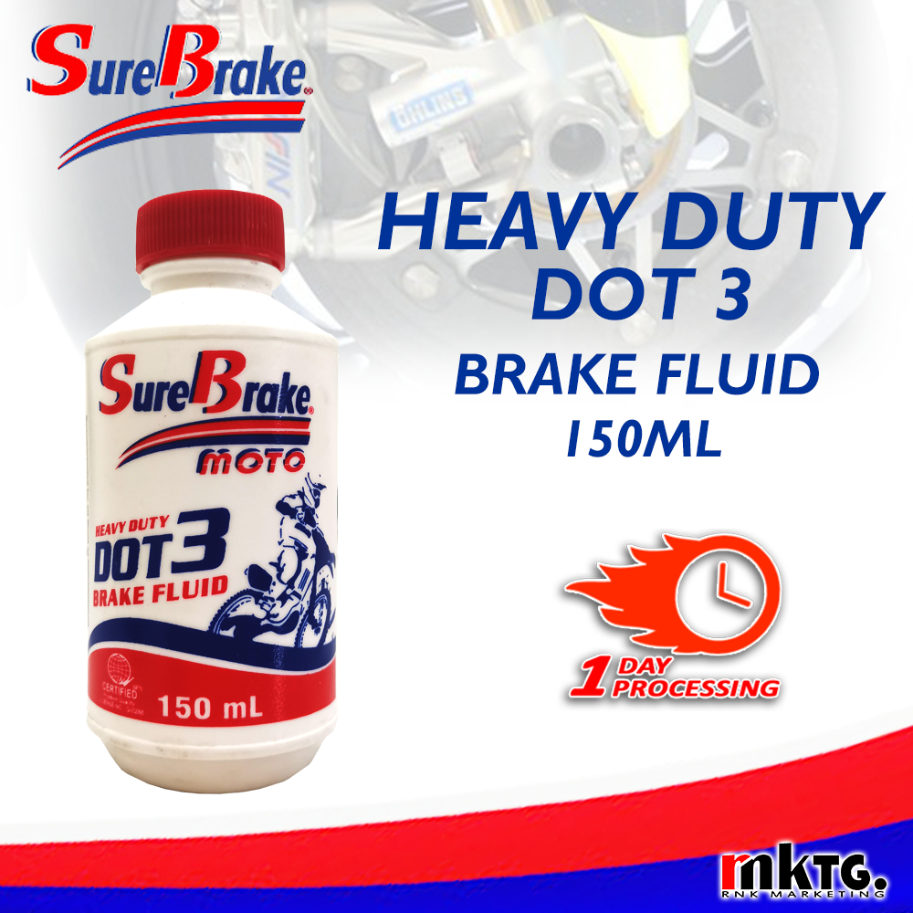 Sure Brake Fluid DOT-3 150ml MOTO | Shopee Philippines