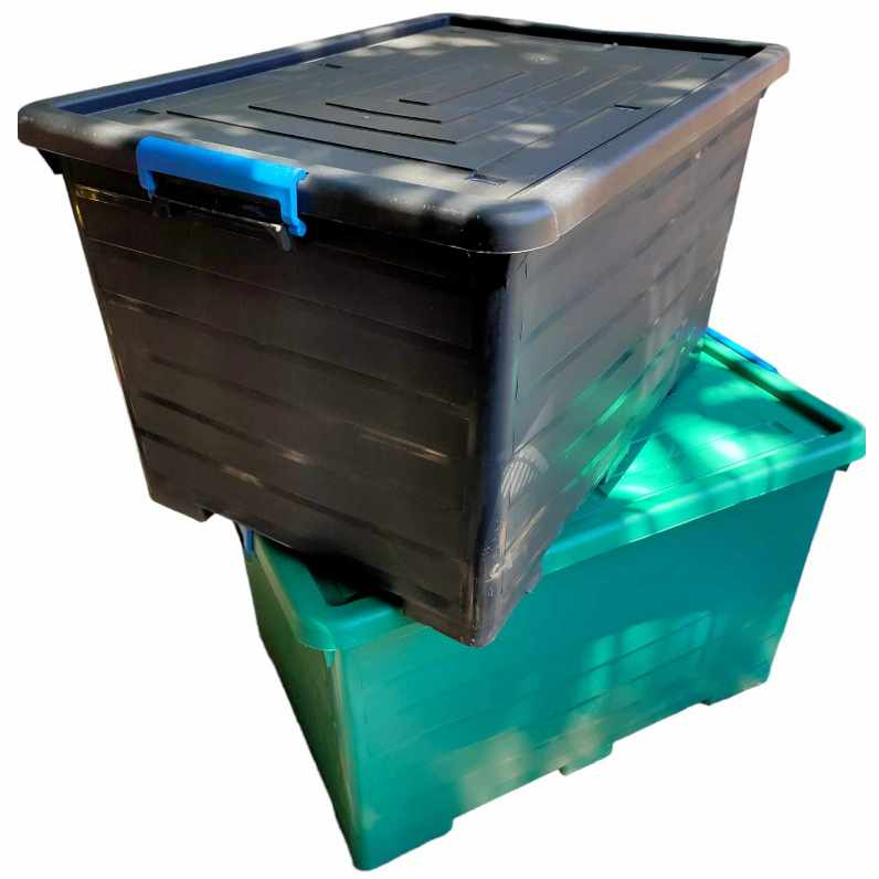 BIG STORAGE BOX 160L.HEAVY DUTY BLACK/GREEN PEARLWAVE No.056 | Shopee ...