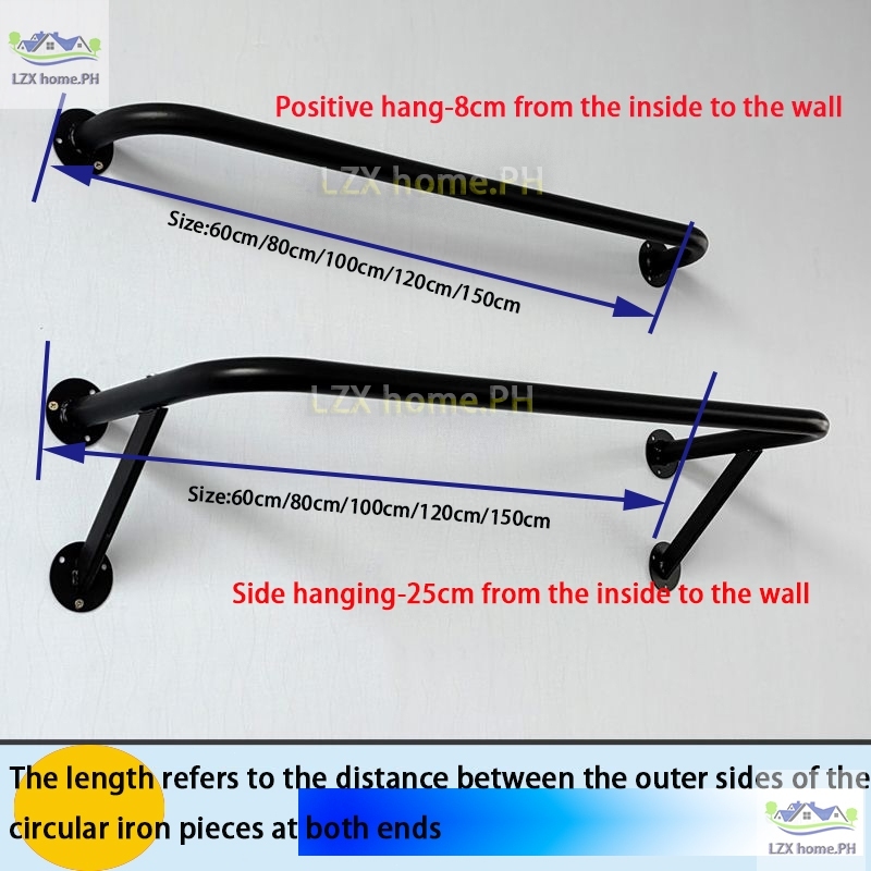 Metal Clothes Rack Wall-Mounted Hanger Clothes Hanger Rack For Clothes ...