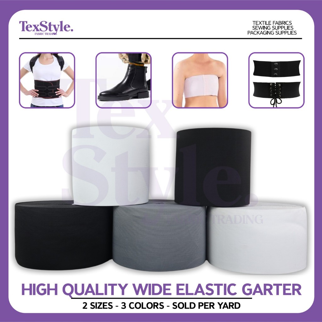 Texstyle (PER YARD) High Quality Garter 6 Inches or 8 Inches Wide ...