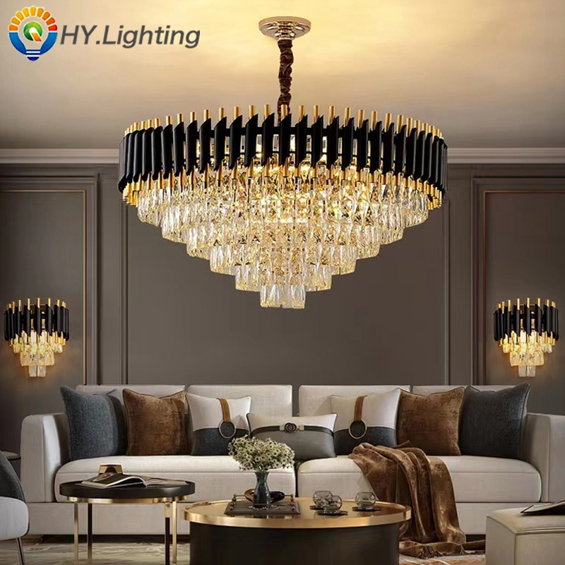 Crystal Chandelier Modern Living Room Light LED Bedroom Decoration High ...