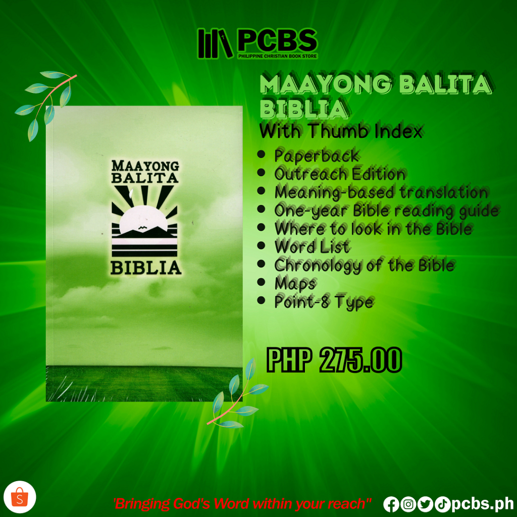 MAAYONG BALITA BIBLIA WITH THUMB INDEX (CEBUANO BIBLE)(8.4" x 5.5" x1.6 ...