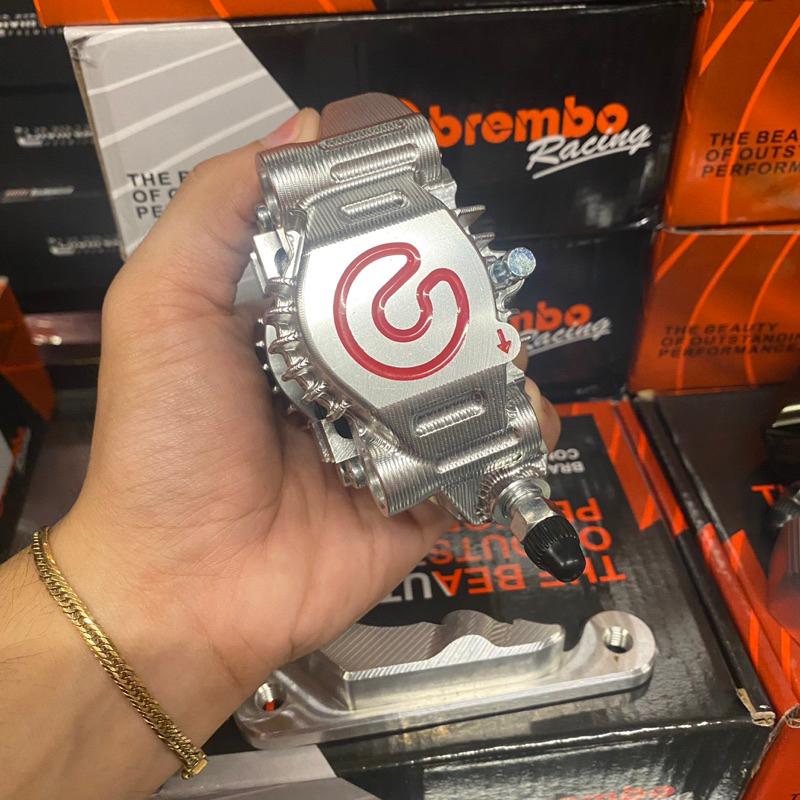 NICKEL CALIPER & TURTLE BACK CALIPER 2pot For HONDA WAVE 125 / XRM 125 ...