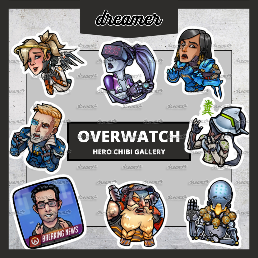 OVERWATCH GAMERS PCGAME BLIZZARD WATERPROOF STICKERS LAMINATED WEATHER ...