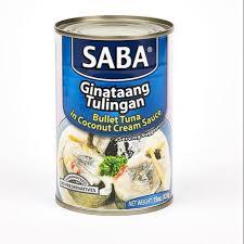 SABA seafood GINATAANG TULINGAN BULLET TUNA IN COCONUT CREAM SAUCE 155g ...