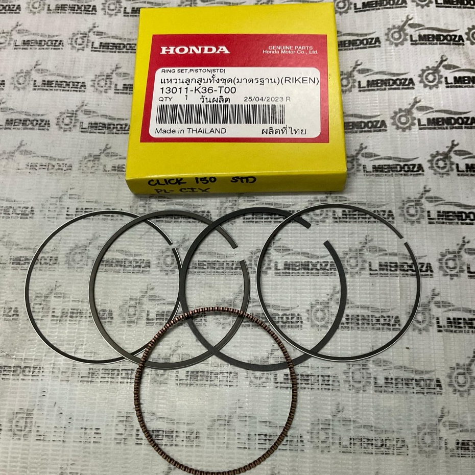 Honda Click 150 V1 V2 Piston Ring Set Genuine 13011-K36-T00 | Shopee ...