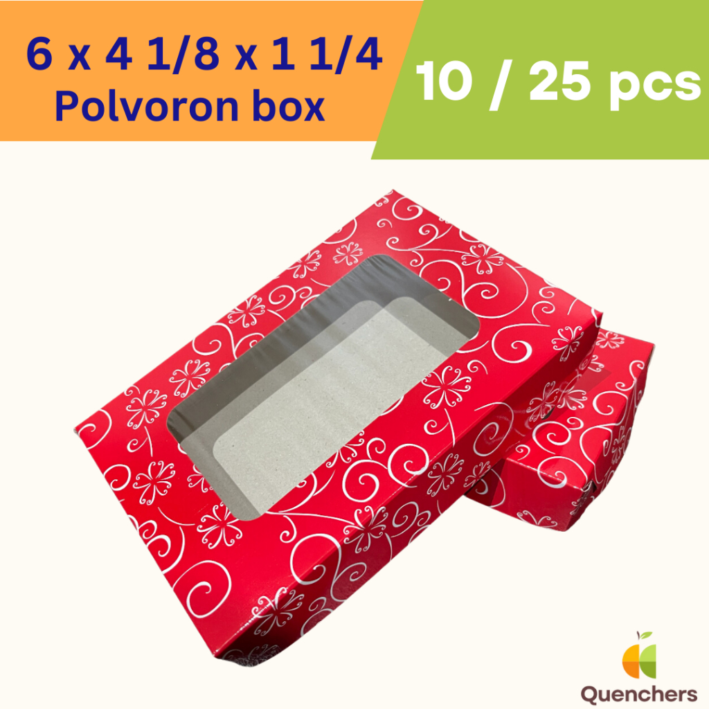 Quenchers 6 x 4 1/8 x1 1/4 Polvoron Box (10pcs / 25pcs) | Shopee ...