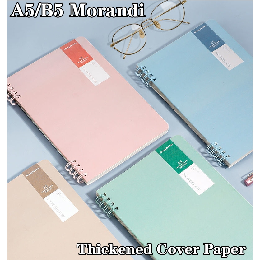 60Sheets Thickened Notebook A5&B5 Morandi Spring Notebook School Office ...