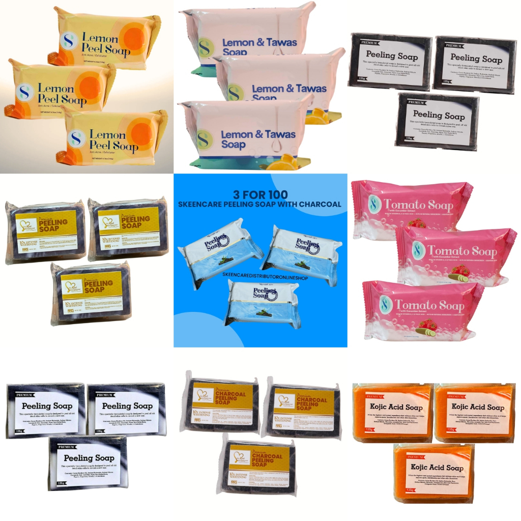 3 for 100 Premium Peeling Soap with Active Charcoal | Shopee Philippines