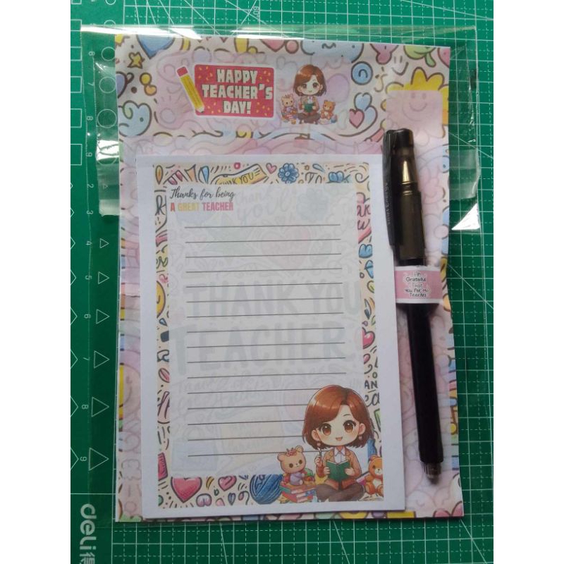 Teacher's Day notepad and pen set | Shopee Philippines