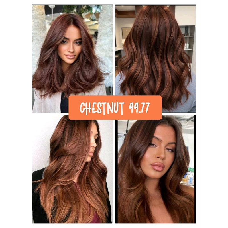 BREMOD Chestnut 44.77 Hair Dye Set with Oxidizing Cream | Shopee ...