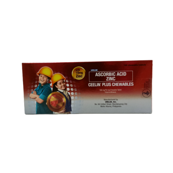 Ascorbic Acid Zinc (Ceelin Plus Chewables) 100 Tablets | Shopee Philippines