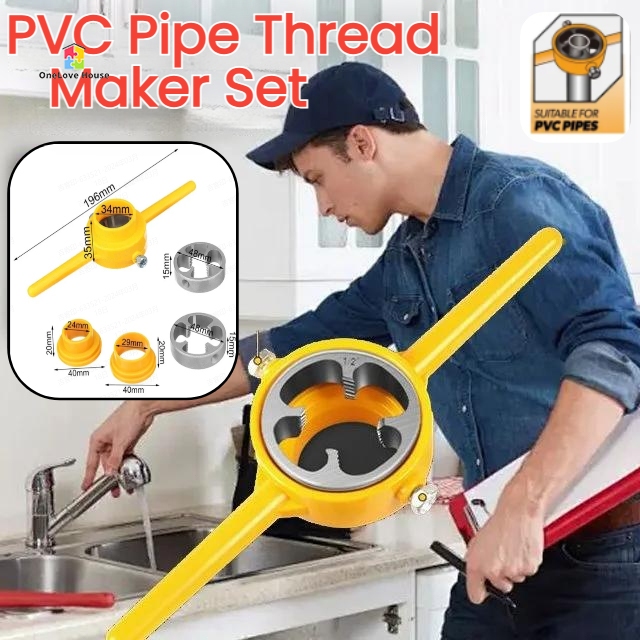 6Pcs/Set Pipe M10 Threading Tool PVC Thread Maker Tool 1/2 3/4 1 Inch ...