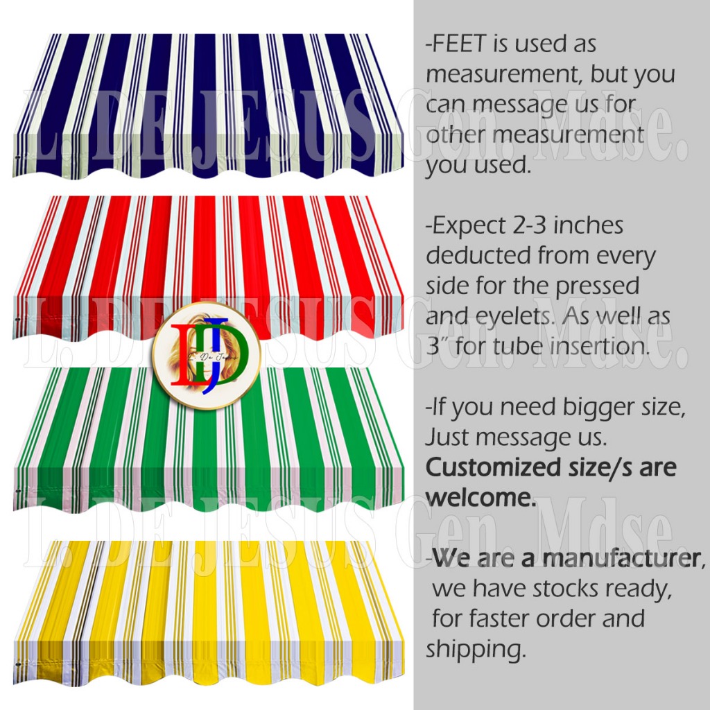 LDJ 4.5x9ft 4.5x12ft 4.5x15ft STRIPE NYLON LONA TRAPAL TARAPAL TOLDA ...