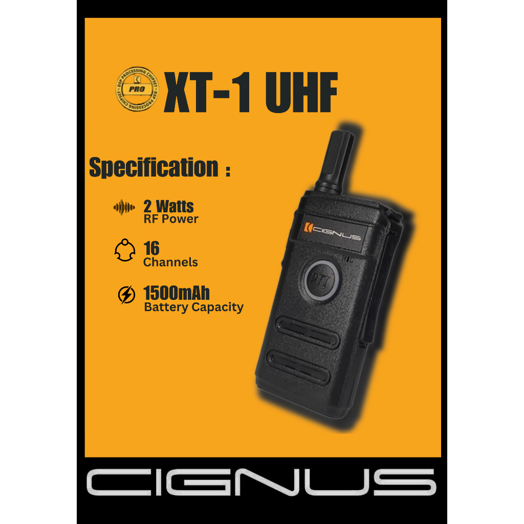 CIGNUS RADIO PRO MODELS (XT1 UHF) | Shopee Philippines