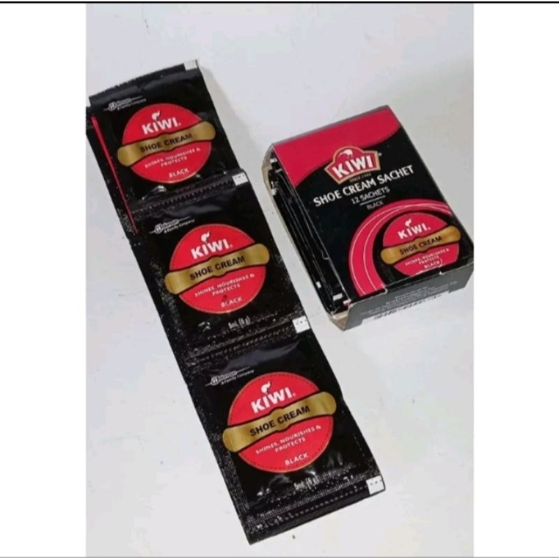 BLACK SHOE CREAM POLISH KIWI SACHET | Shopee Philippines