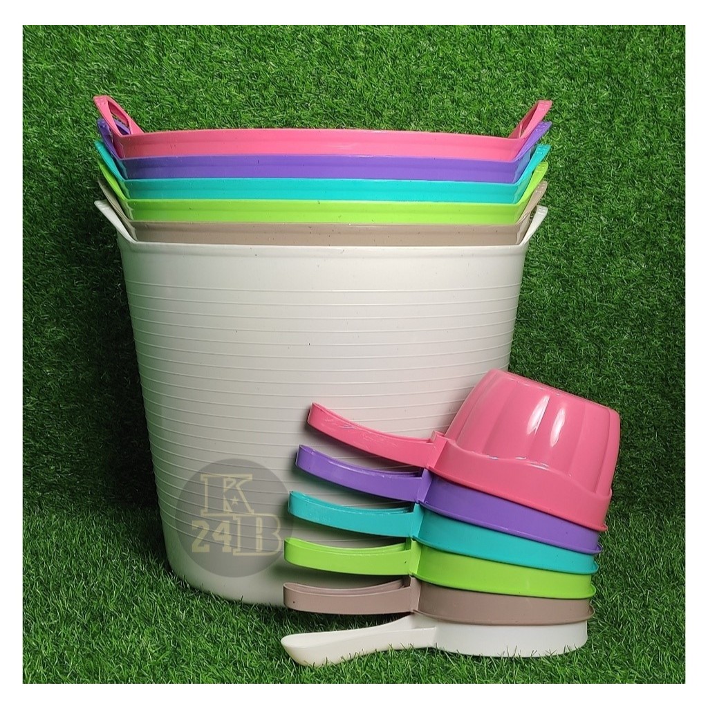 9390 MULTIPURPOSE AESTHETIC BASKET PAIL WITH DIPPER MODERN STYLE LARGE ...