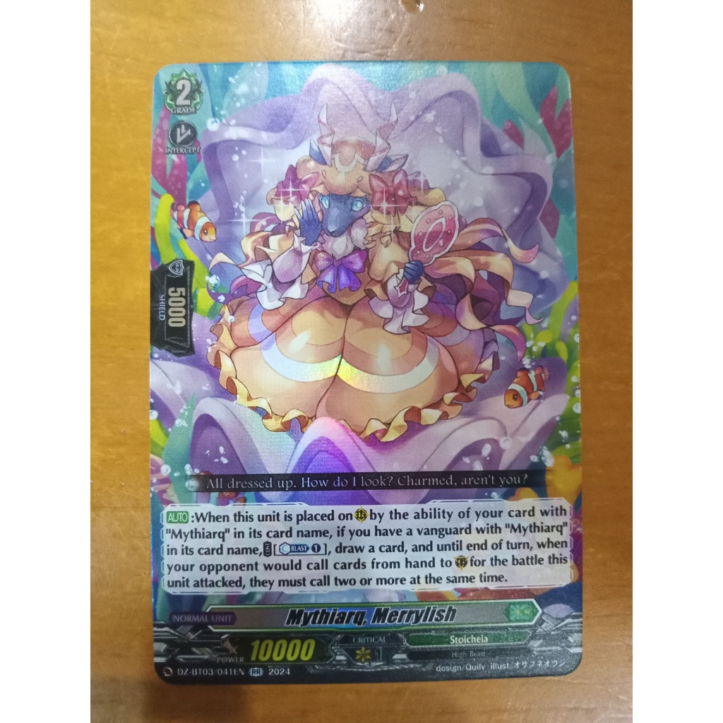 CFV Mythiarq, Merrylish RR DZ-BT03 Stoicheia Cardfight Vanguard English | Shopee Philippines