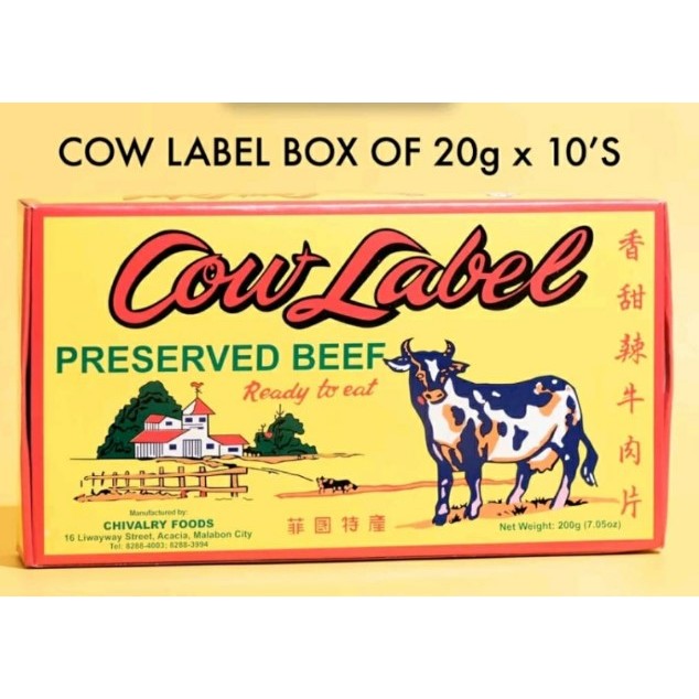 Cow Label Preserved Beef Box 20g x 10 | Shopee Philippines