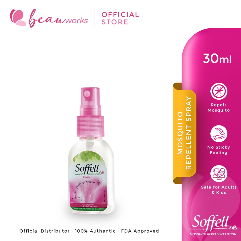 Soffell Mosquito Repellent Spray Pinky (Floral) 30ml | Shopee Philippines