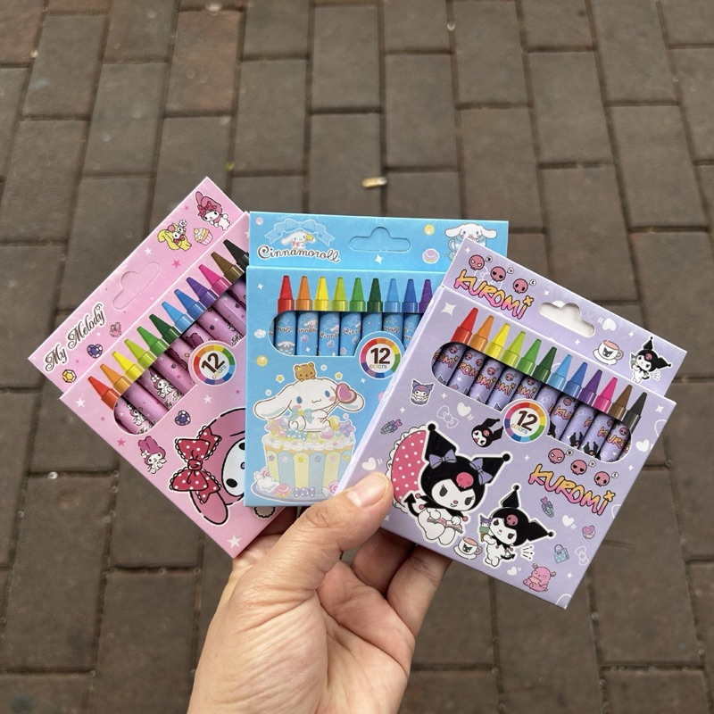 12 Colors/Pack Cute sanrio Kuromi Unicorn Crayons Color Pen For Kid ...