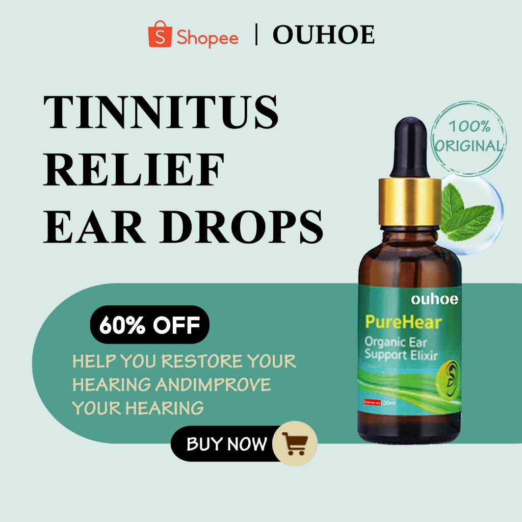 OUHOE Tinnitus Liquid 30ml Ear Drops Treatment Deafness Ear Ringing ...