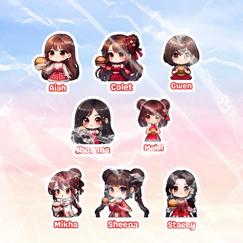 Jollibini Chibi Stickers VINYL STICKERS BINI STICKERS JOLLIBINI ...
